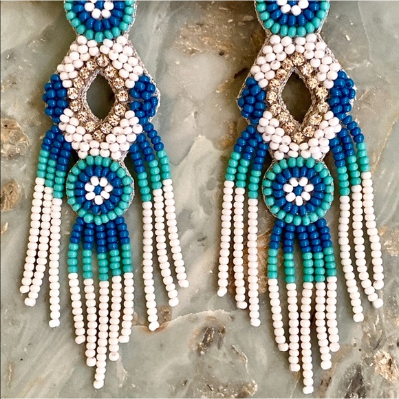 Deepa Gurnani | Jewelry | Nwt Gorgeous Deepa Gurnani Beaded Chandeliers ...
